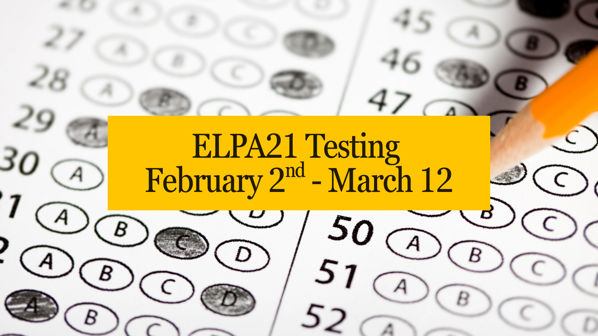 ELPA21 Testing: Empowering Our English Language Learners until 3/12 🗣️📖 ...